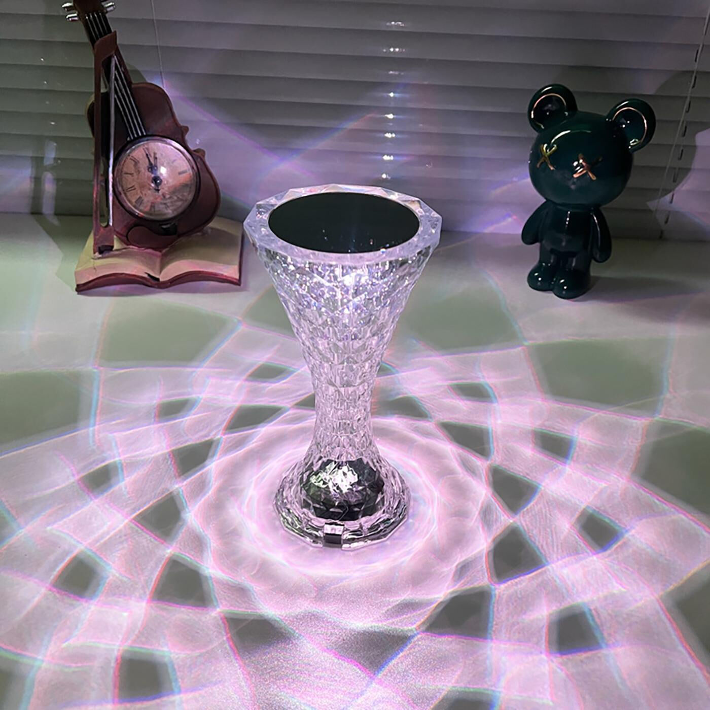 3-color Color Changing Rgb Touch And Remote Control Desk Lamp, Usb And ...