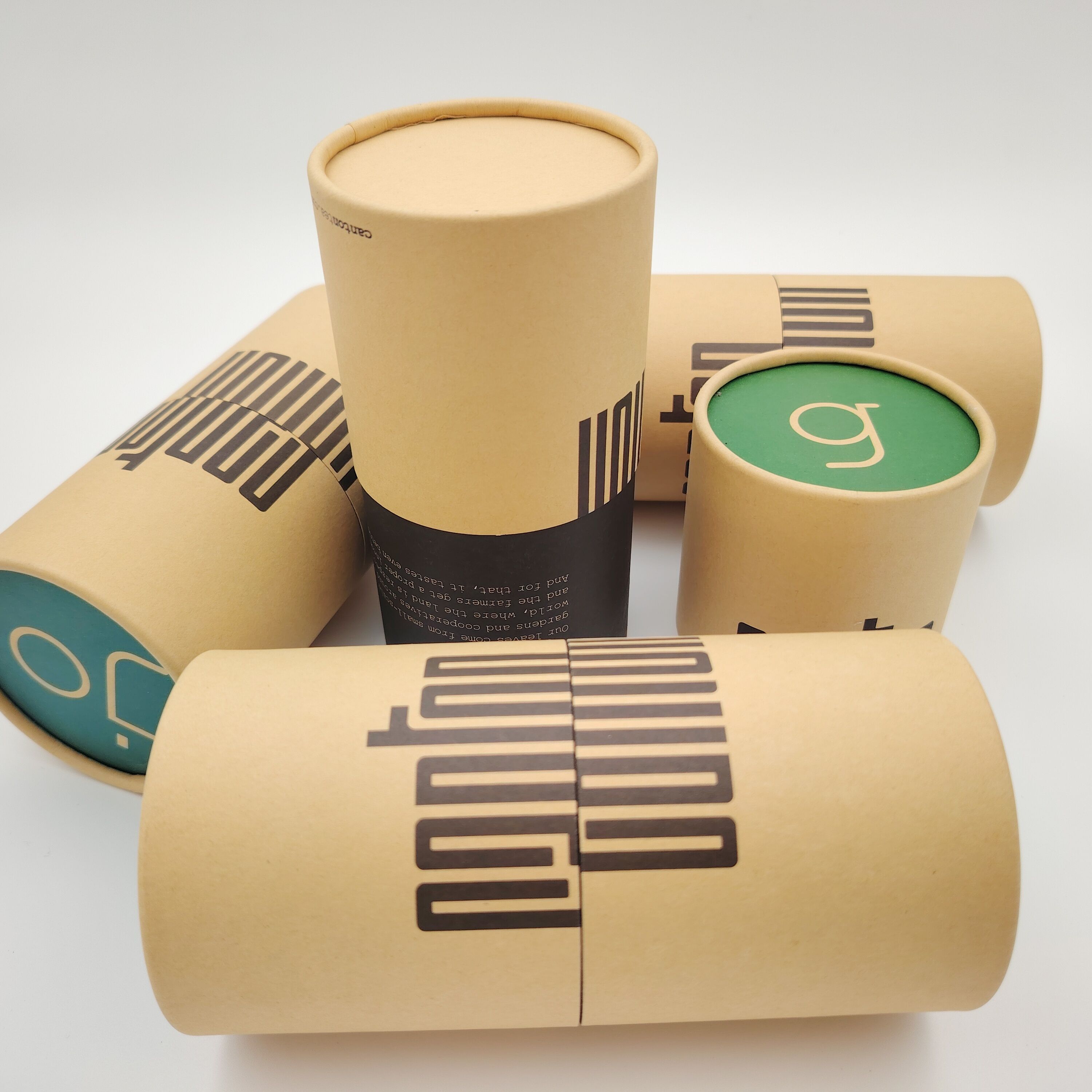 Round Box Cylinder Cardboard Tubes Biodegradable Packaging For Tea ...