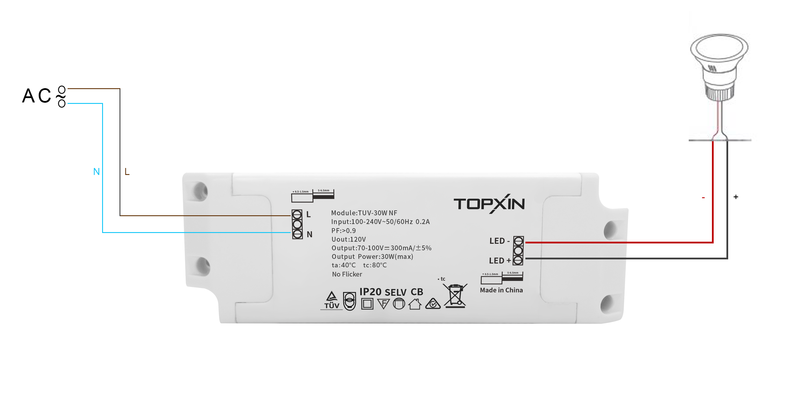 Buy Wholesale China 30w 300ma 750ma 1000ma No Flicker Isolated 20-100v ...