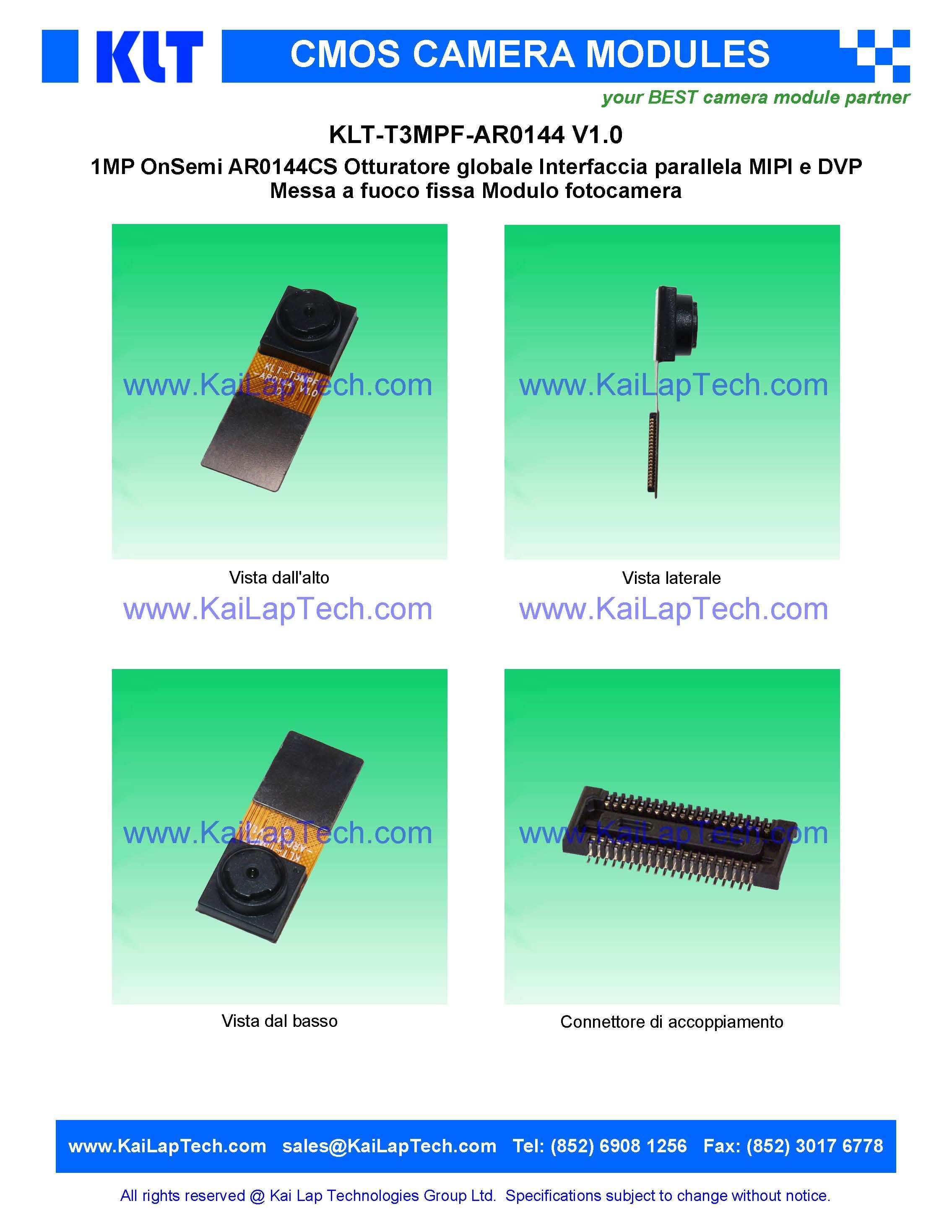 Buy Wholesale Hong Kong SAR Klt-t3mpf-ar0144 V1.0 1mp Ar0144cs ...