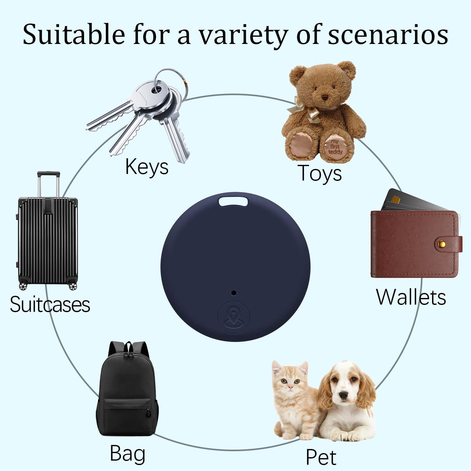 Smart Gps Tracker Multicolor Wireless Key Finder Locator Mini Gps ...