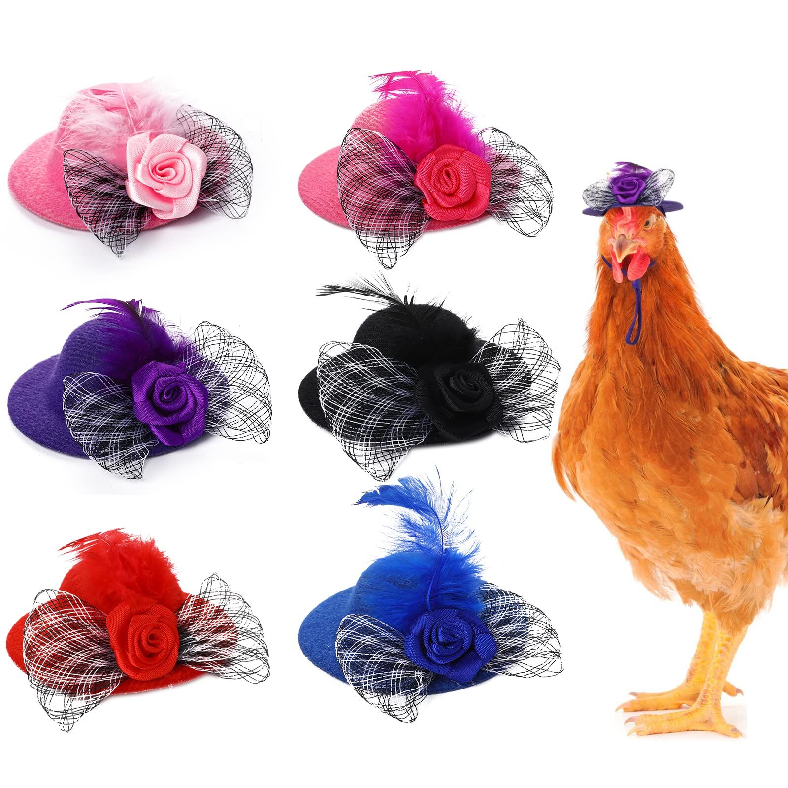 Chicken Hats For Hens Chicken Helmet Mini Hat With Adjustable Elastic ...