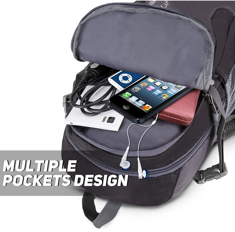 Outdoor Man Women Hiking Laptop Backpack Waterproof With Bottle Holder ...