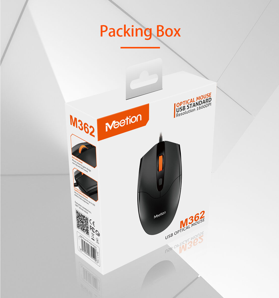 Meetion Mt-m362 Normal Size Left Right Desktop Wire 1600dpi Optical Usb ...