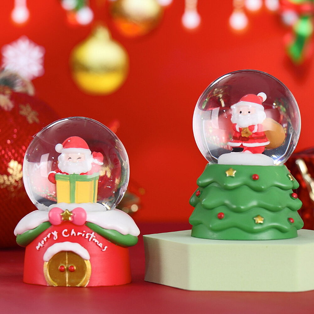 Resin Snowglobe Christmas Tree Decor Snow Globe Snow Globe With Lights ...