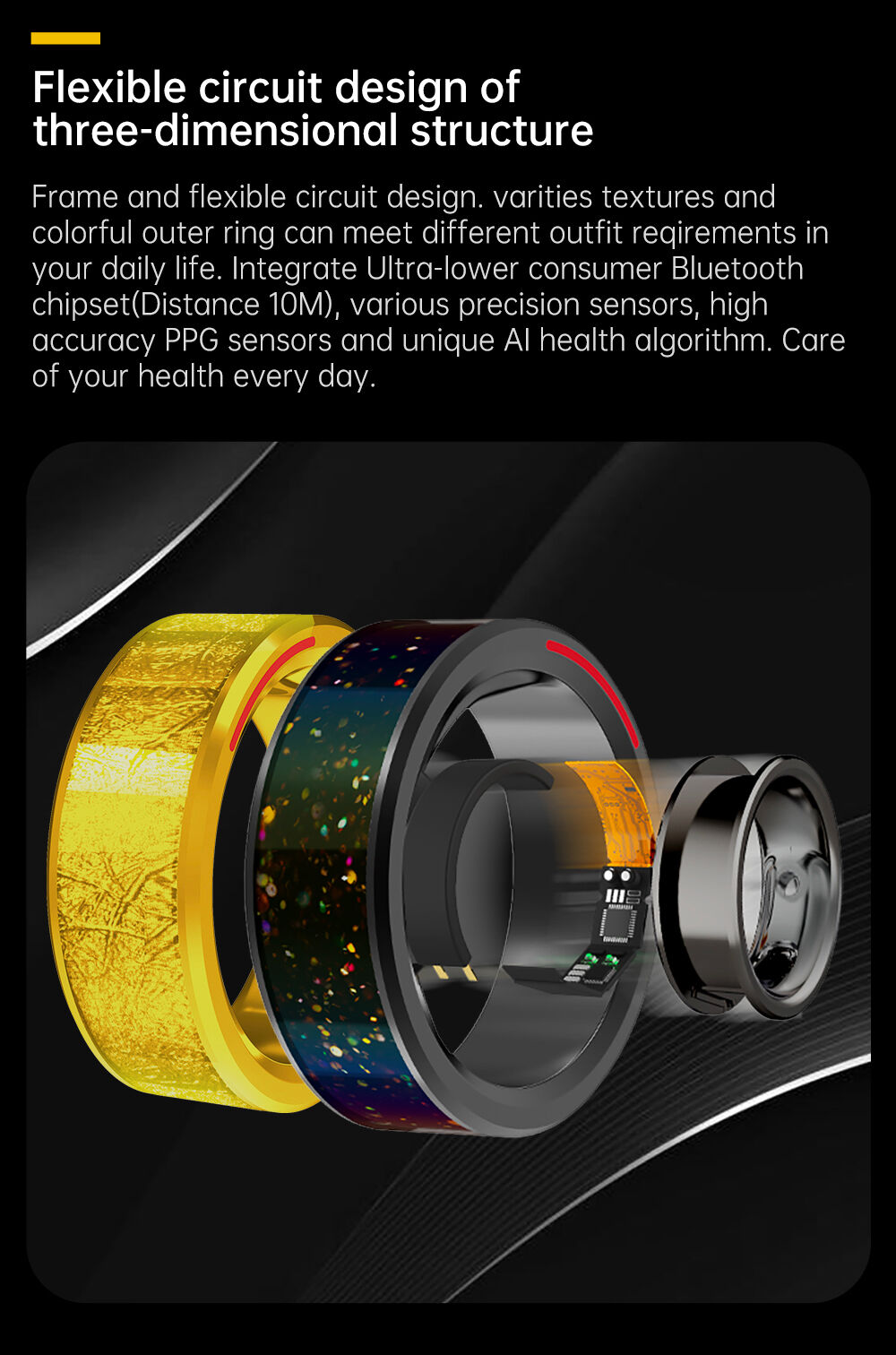 Oem Factory Price Smart Ring With Smart Touch Function Waterproof ...