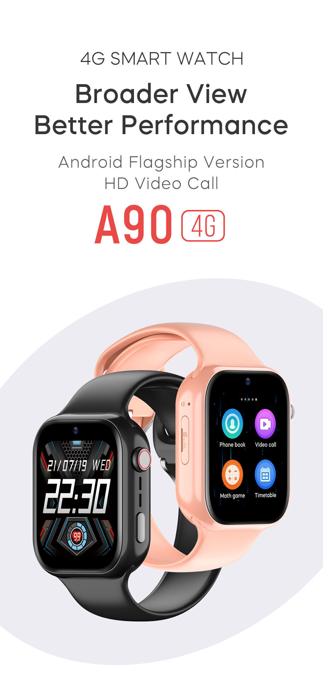 Buy Wholesale China A90_white 4g Kids Smart Watch Android Gps Video ...