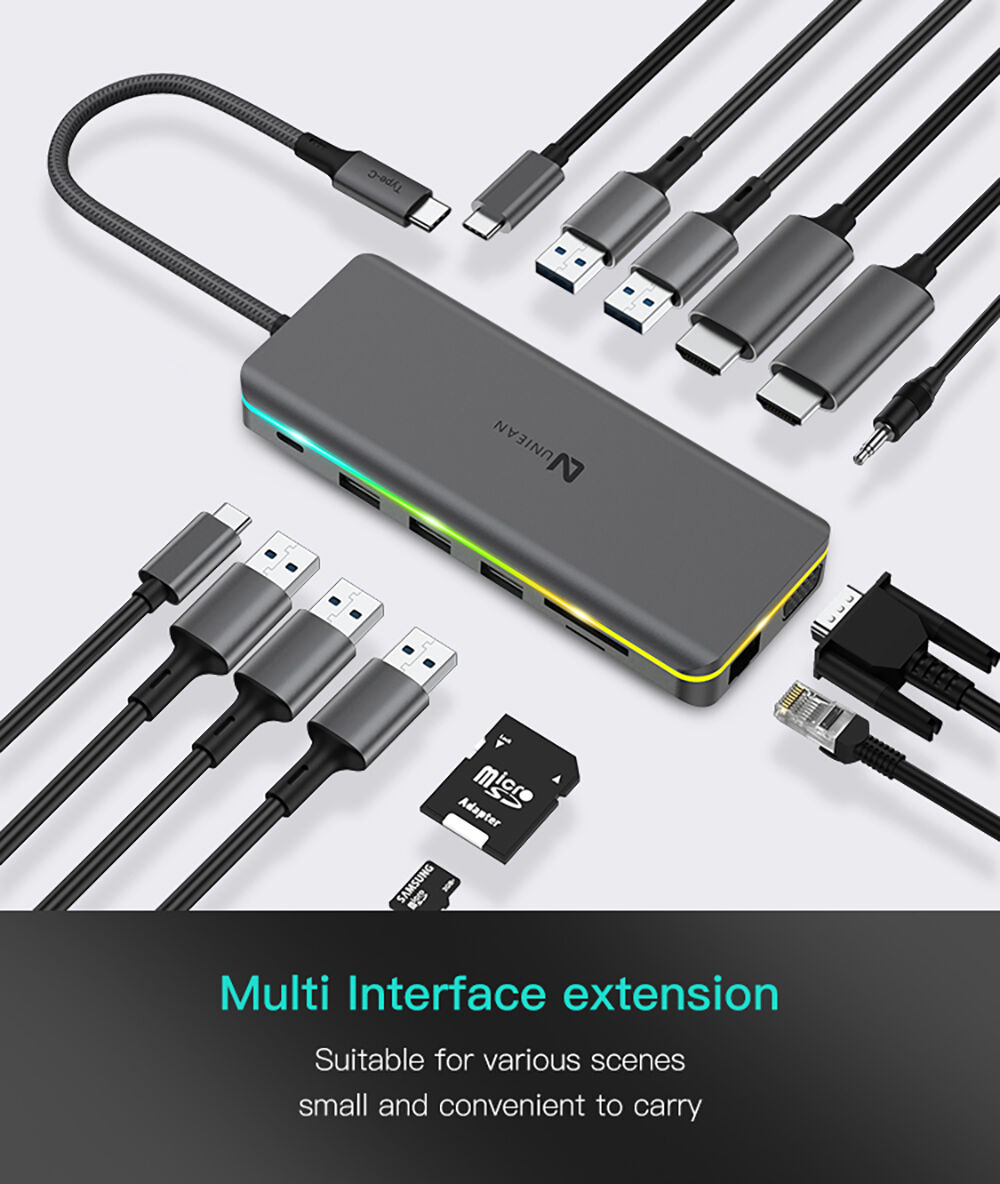 Buy Wholesale China Rgb Light Usb4 Card Reader 14 In 1 Type C Usb Hdmi ...