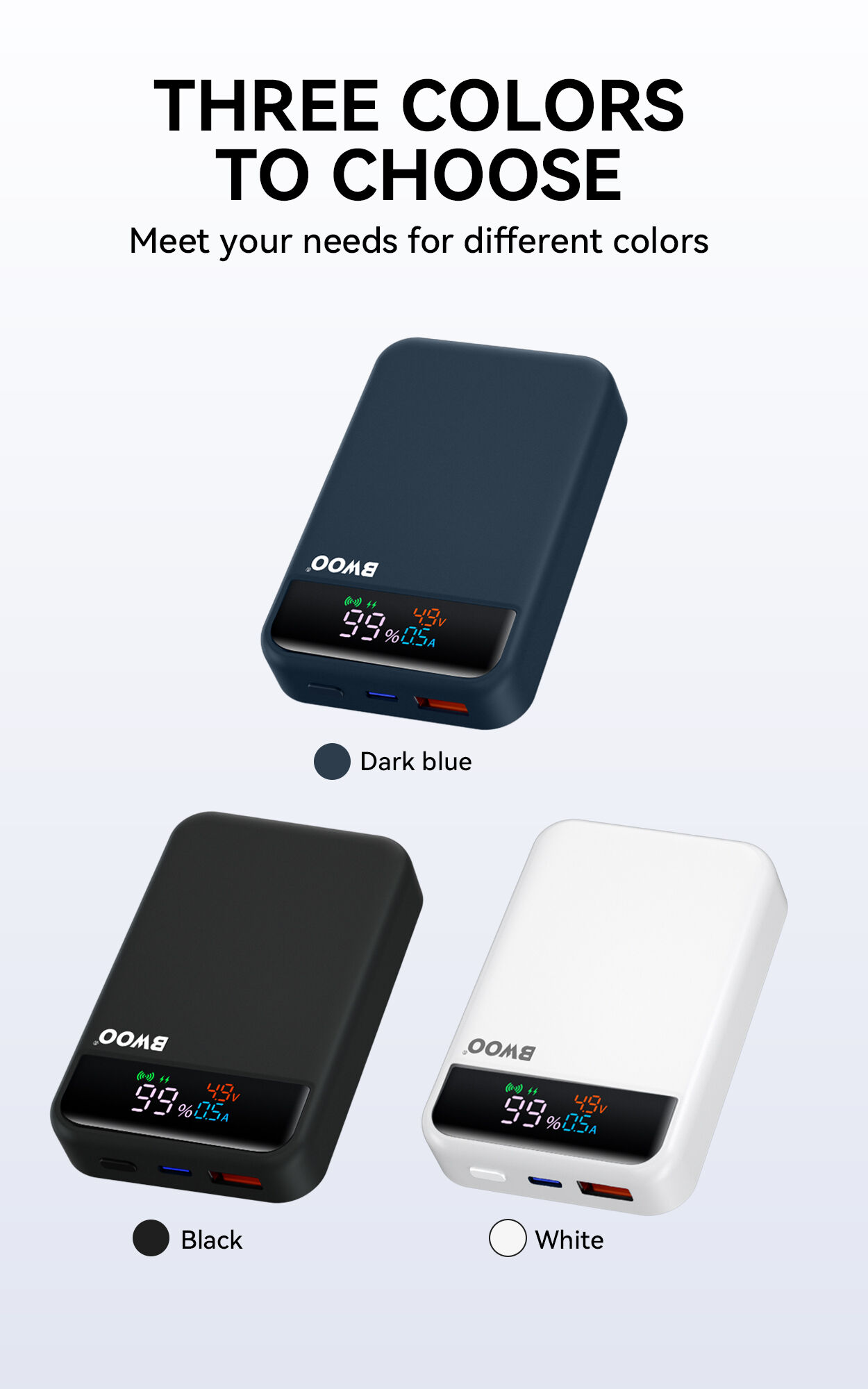 Bwoo 100000mah Mini Portable Magsafe Powerbank Wireless Charging Power ...