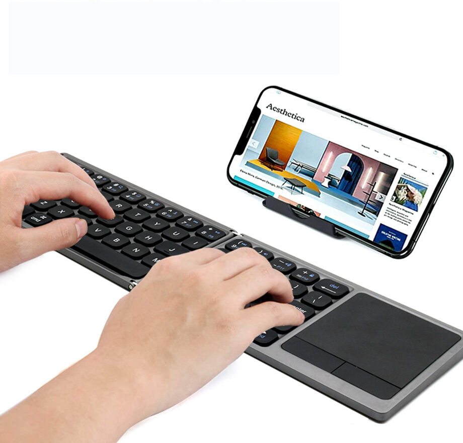 Touchpad Portable Wireless Folding Keyboard Mini Folding Bluetooth ...