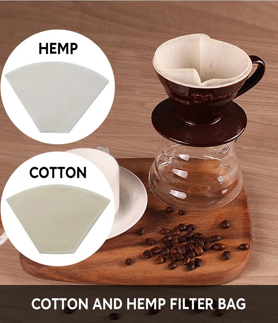Heat Seal Cone Coffee Tea Bag Filters Paper Disposable For Pour Over ...
