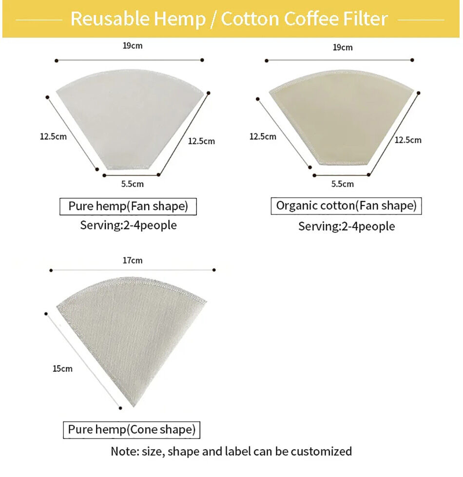 Heat Seal Cone Coffee Tea Bag Filters Paper Disposable For Pour Over ...