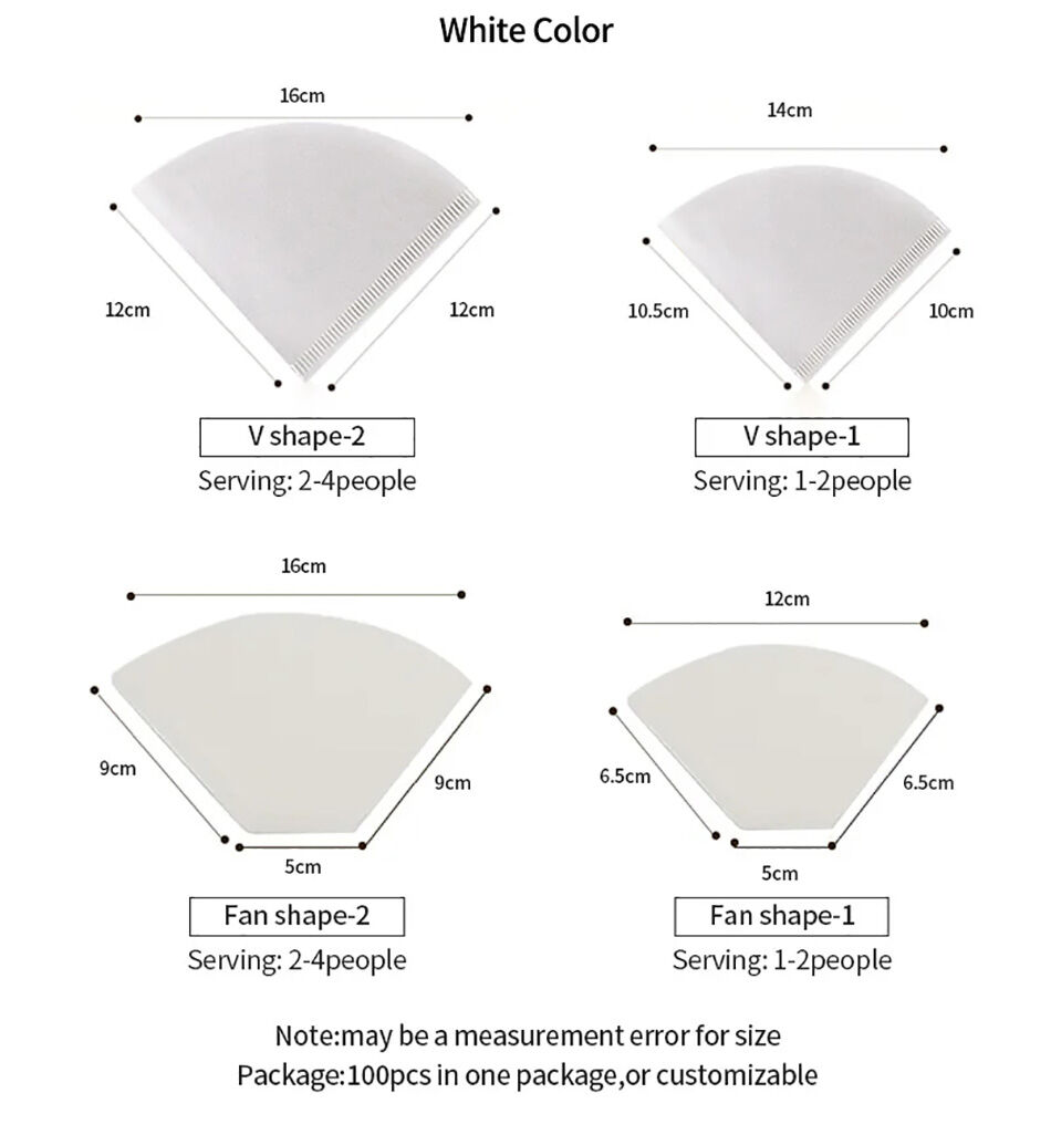 Heat Seal Cone Coffee Tea Bag Filters Paper Disposable For Pour Over ...