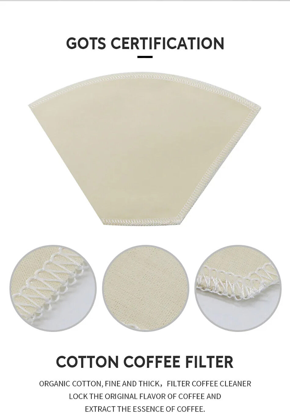 Heat Seal Cone Coffee Tea Bag Filters Paper Disposable For Pour Over ...