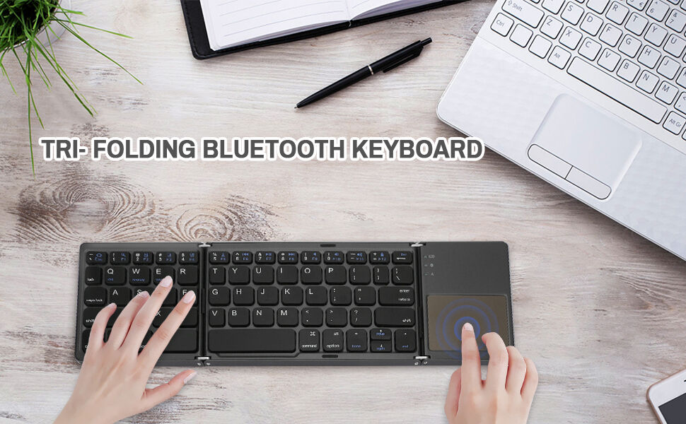 Rechargeable Battery Touchpad Mini Portable Wireless Bluetooth Foldable ...