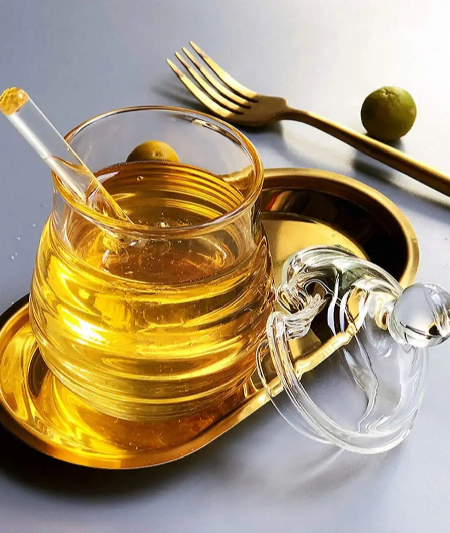 Factory Direct High Quality China Wholesale Honey Jar With Dipper And ...