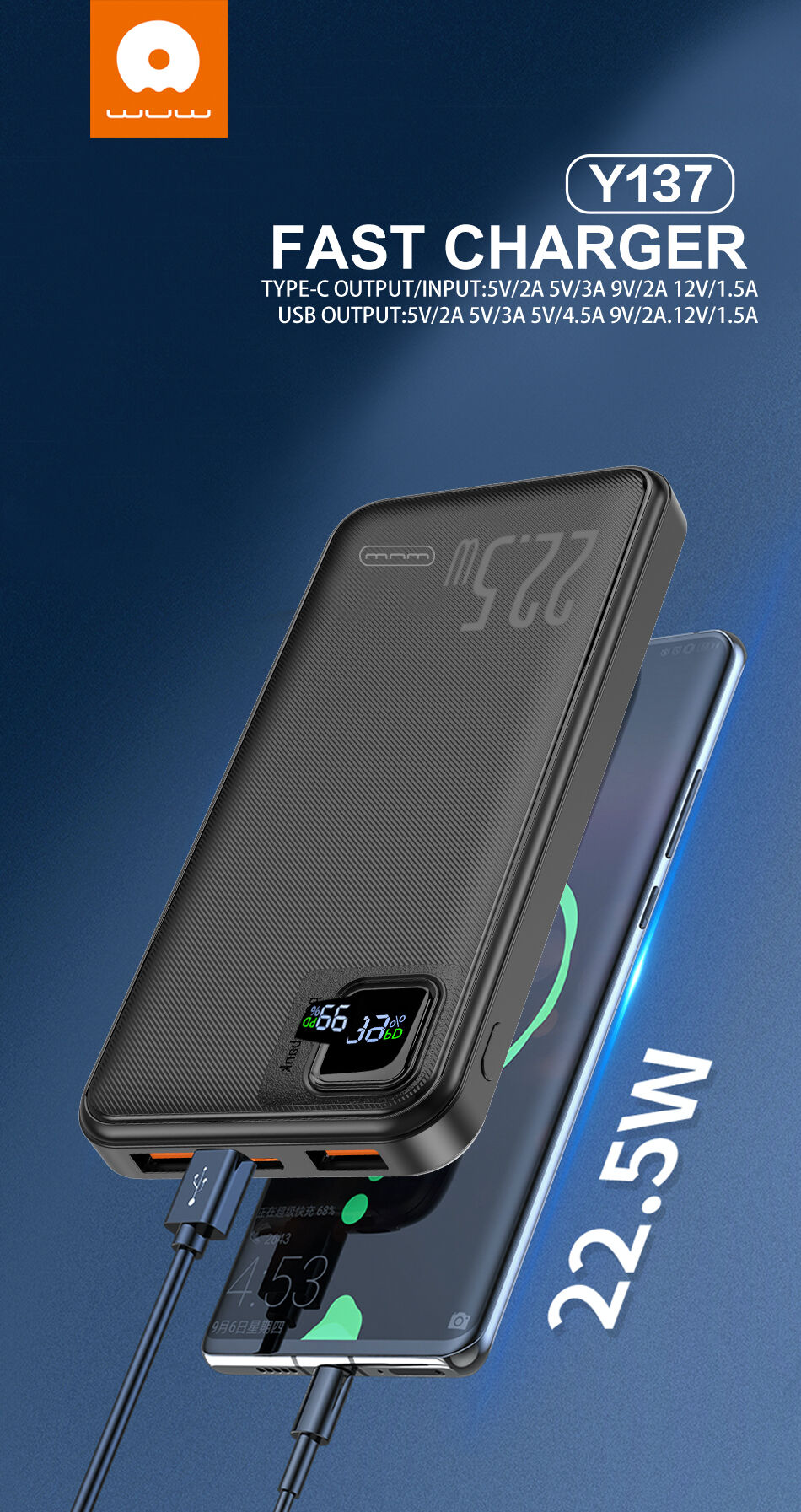 Buy China Wholesale High Quality Dual Usb Fast Charging Power Bank Pd ...