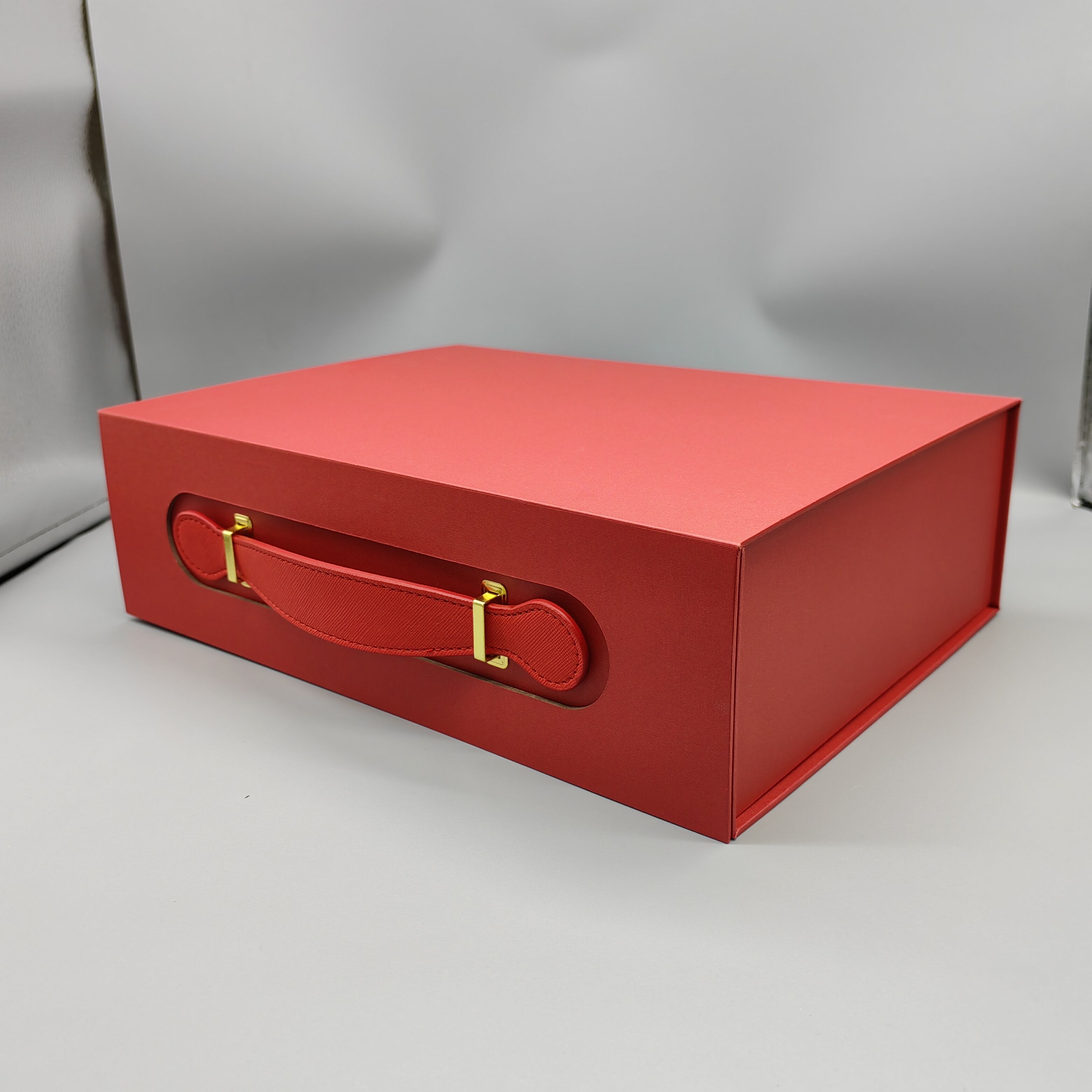 Buy China Wholesale Premium Quality Leather Handle Folding Hard Rigid Cardboard Custom Magnetic ...