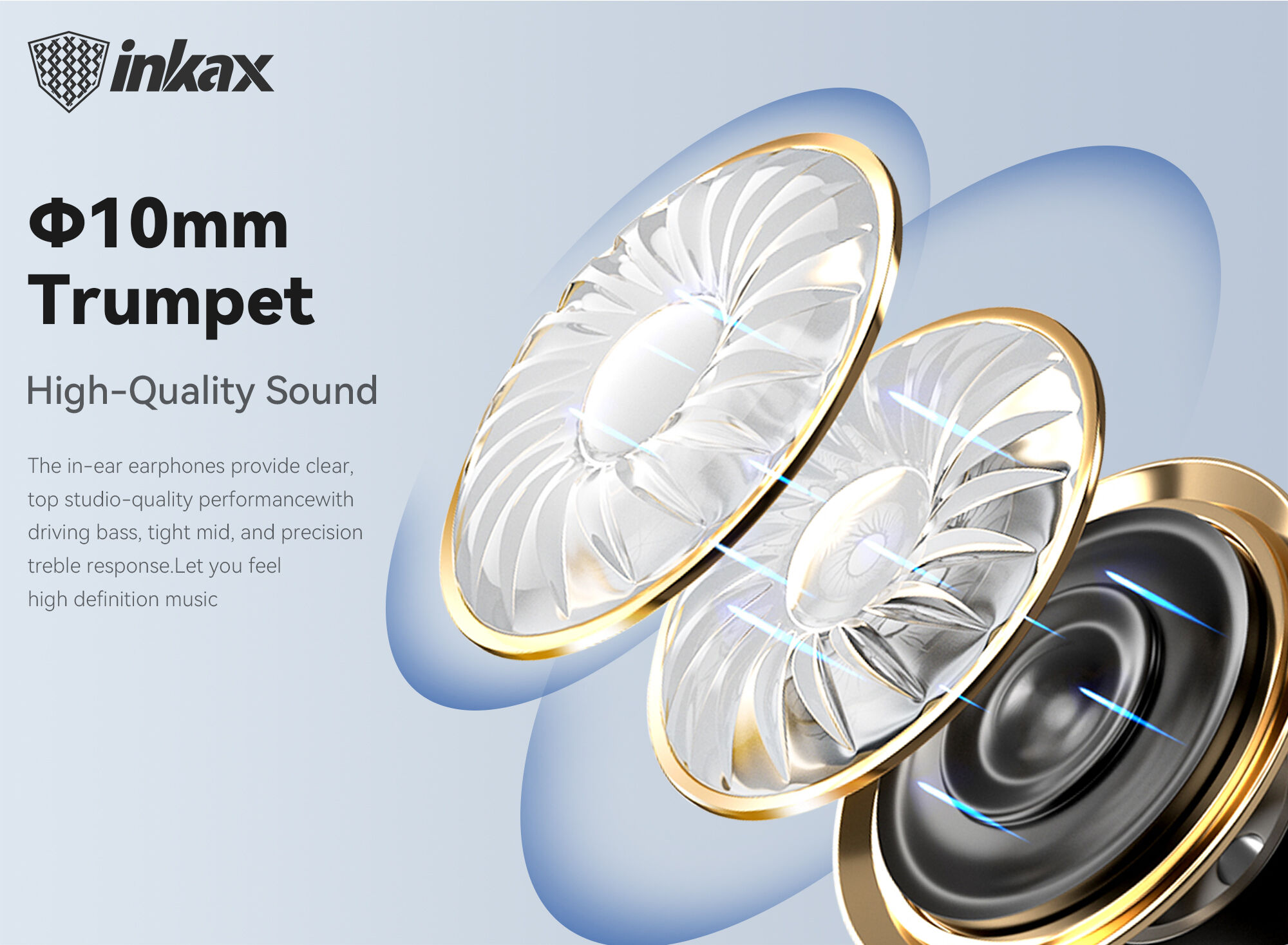 Inkax E07 Cheap Wired Headphone In-ear Headphone Noise Reduction Hifi ...