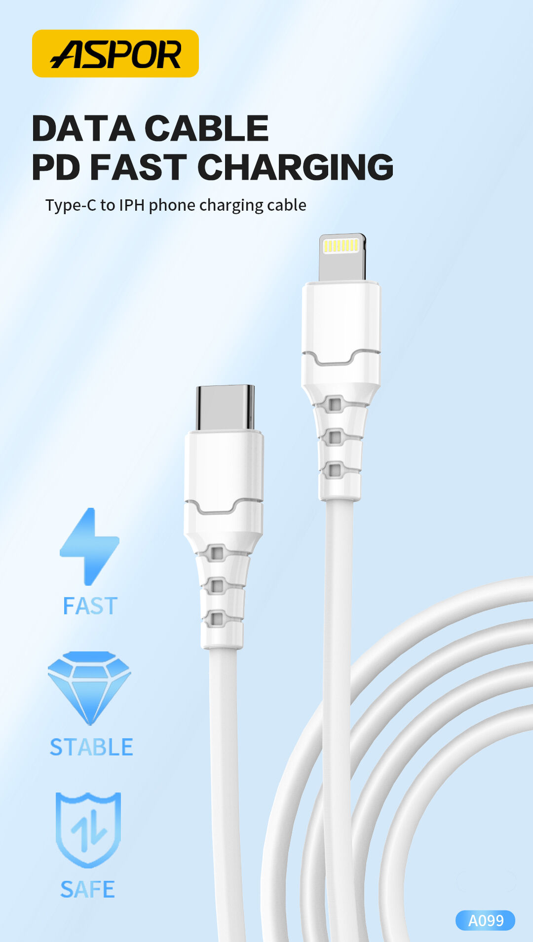 Buy Wholesale China Aspor A099 Top One Super Pd Fast Charging Cable 27w ...