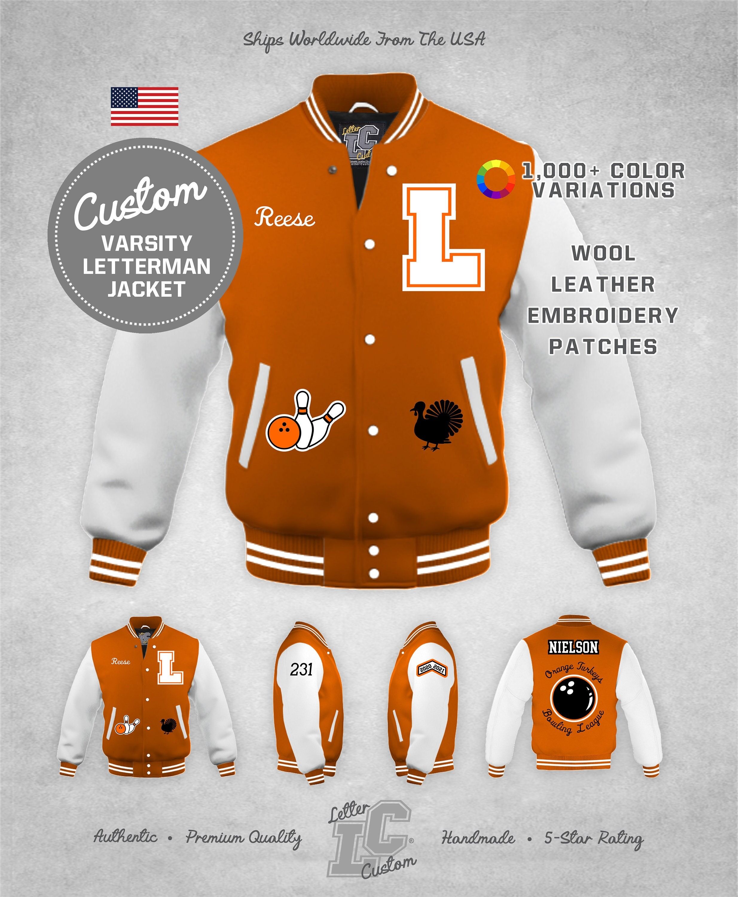 Oem Custom Logo Sleeve Chenille Embroidery Baseball Vintage Letterman Varsity Jackets For Men ...
