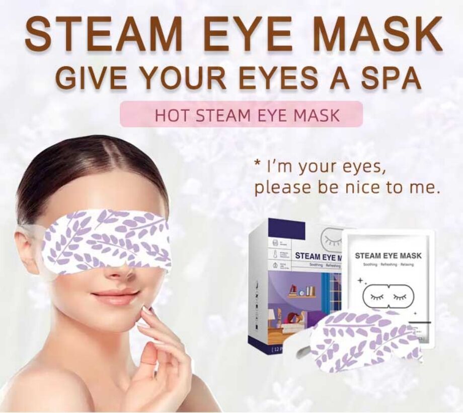 Lavender Steam Warm Eye Mask Dark Circle Eye Patch Eliminate Puffy ...