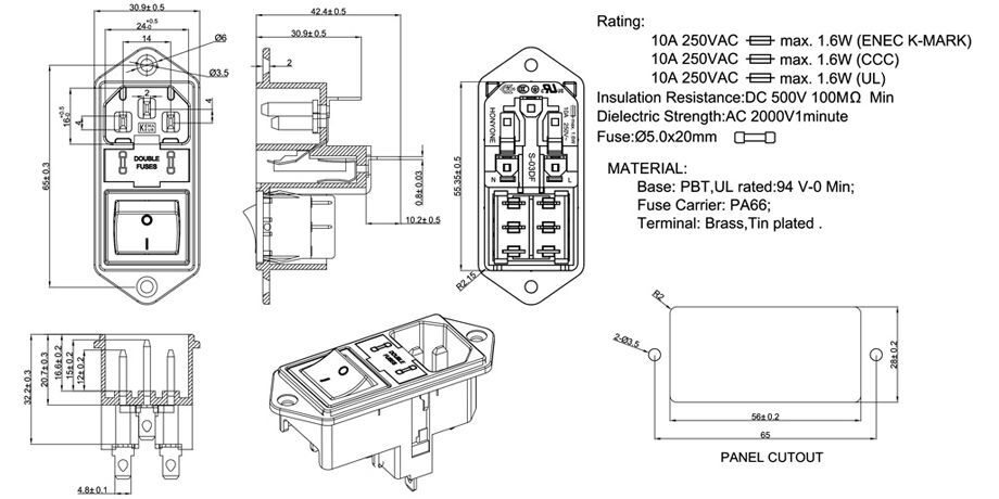 Buy Wholesale China Three In One Ac Switch Power Socket With Double ...