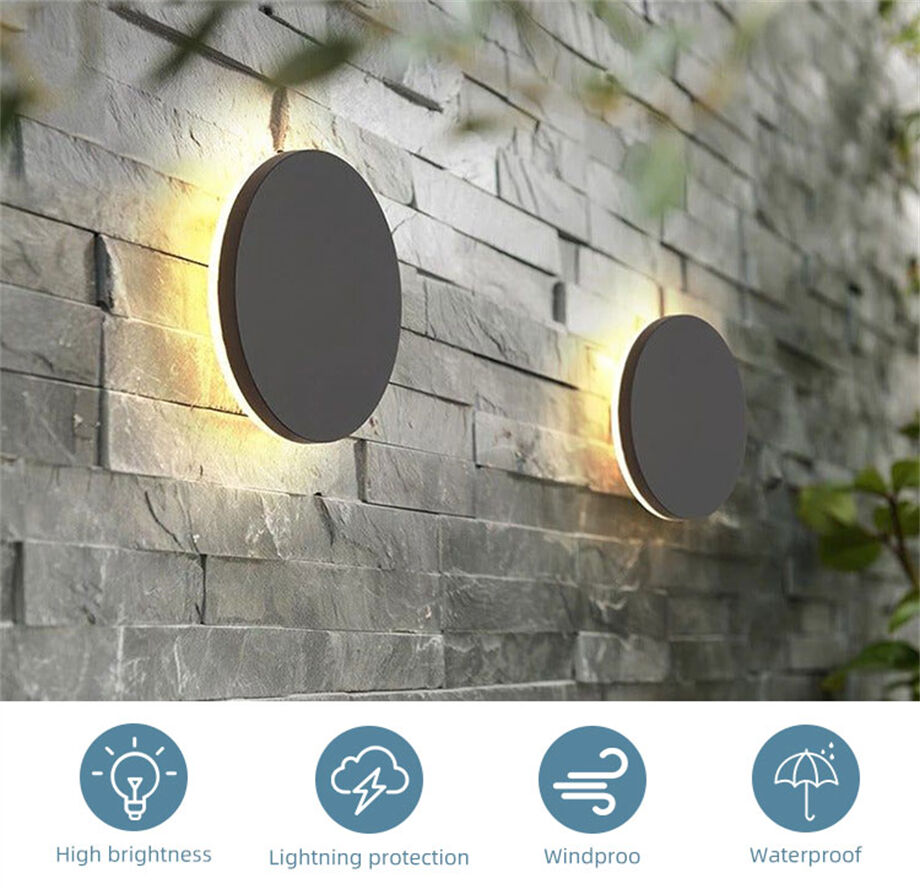 12w Led Square Wall Light Indoor And Outdoor Aluminum 3000k/4000k/5000k ...