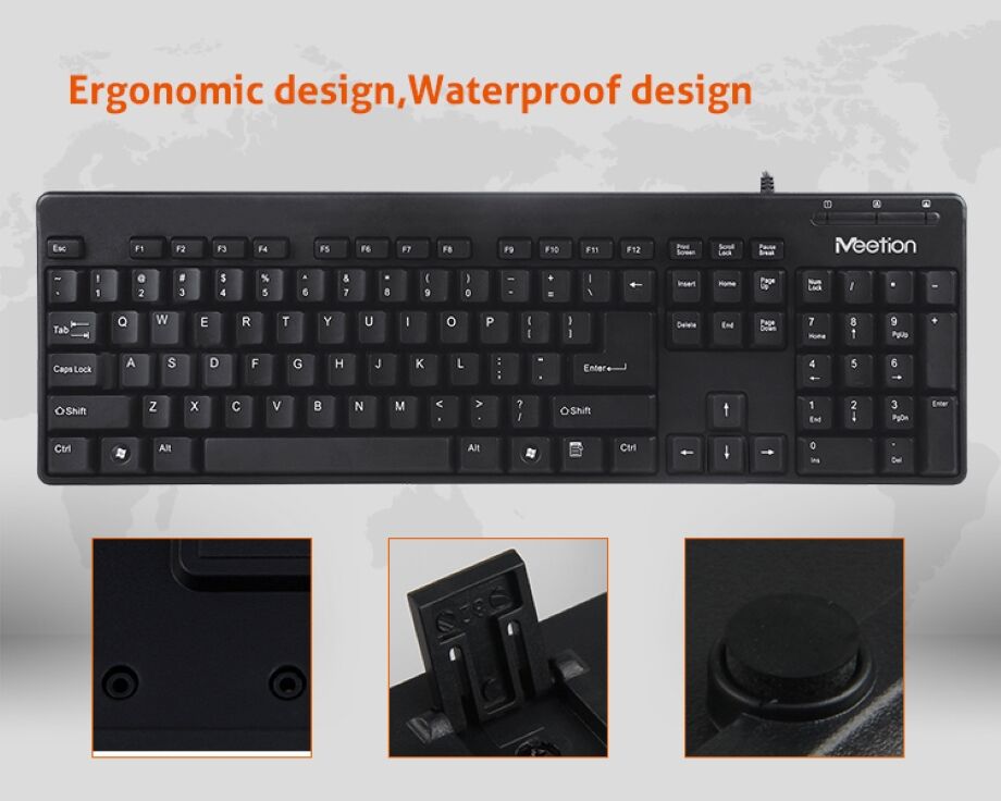 Buy Wholesale China Meetion Mt-ak100 Black Business Style Full-size 104 ...