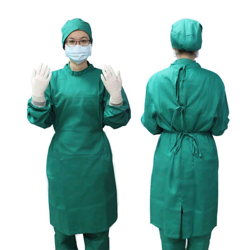 Free Sample Of Cotton Nursing Scrubs Green Surgical Gown Hospital ...
