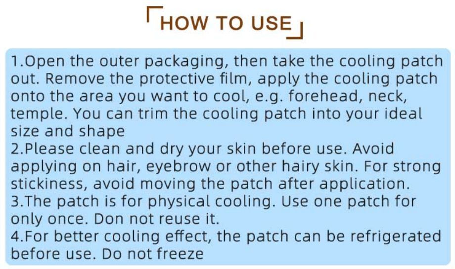 Disposable Fever Reducing Cooling Gel Patch Hydrogel Antipyretic Paste ...
