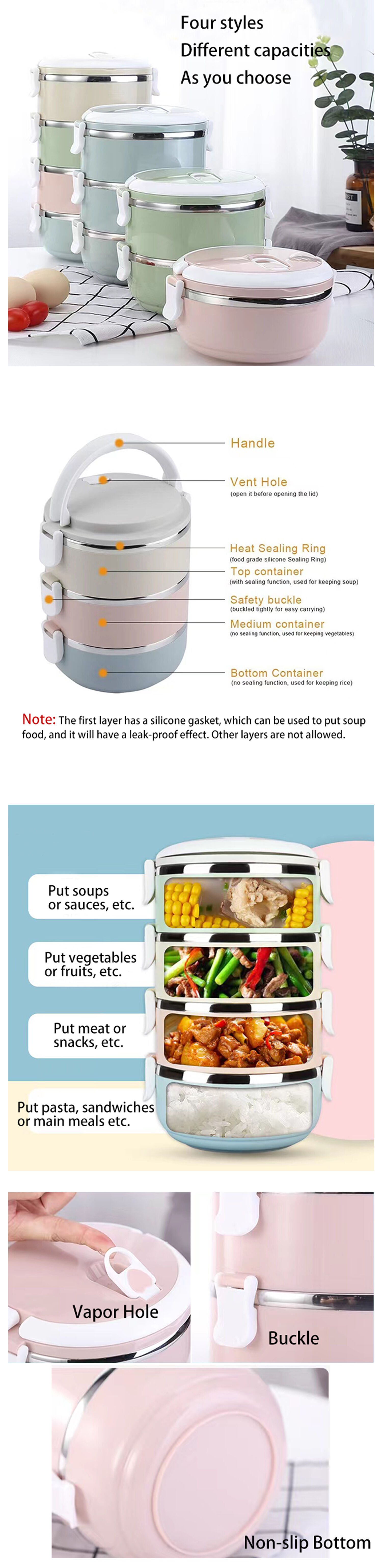 Buy Wholesale China Lunch Box 304 Stainless Steel Compartment Lunch Box ...