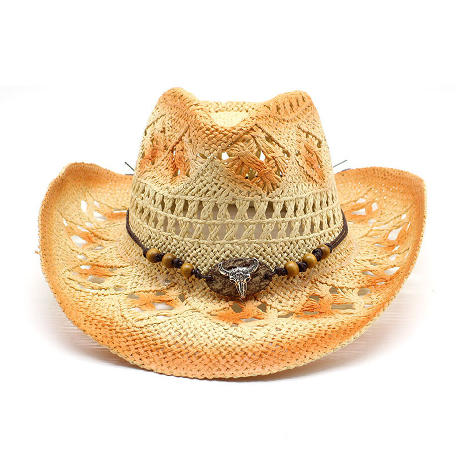 Western Cowboy Hat Male And Female Summer Outdoor Beach Hat Breathable ...