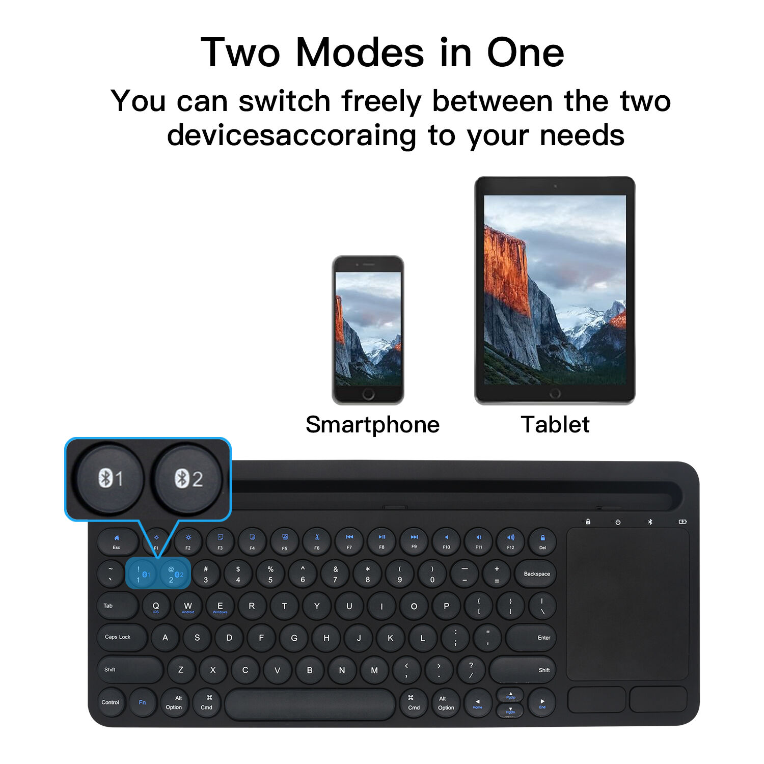 Buy Wholesale China Custom Round Key Wireless Bluetooth Multi-device ...