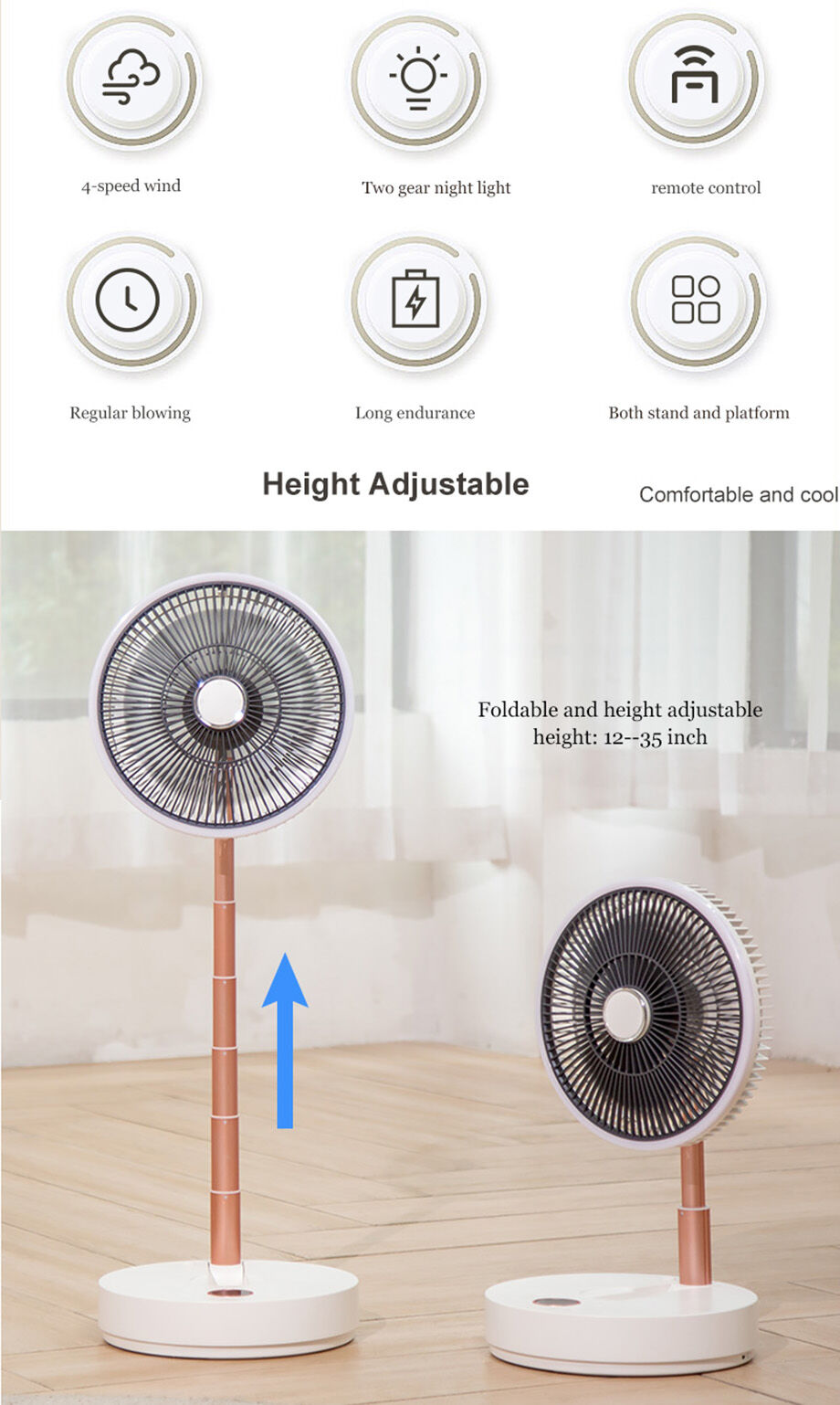 Factory Direct High Quality China Wholesale Foldable Fan Foldaway ...