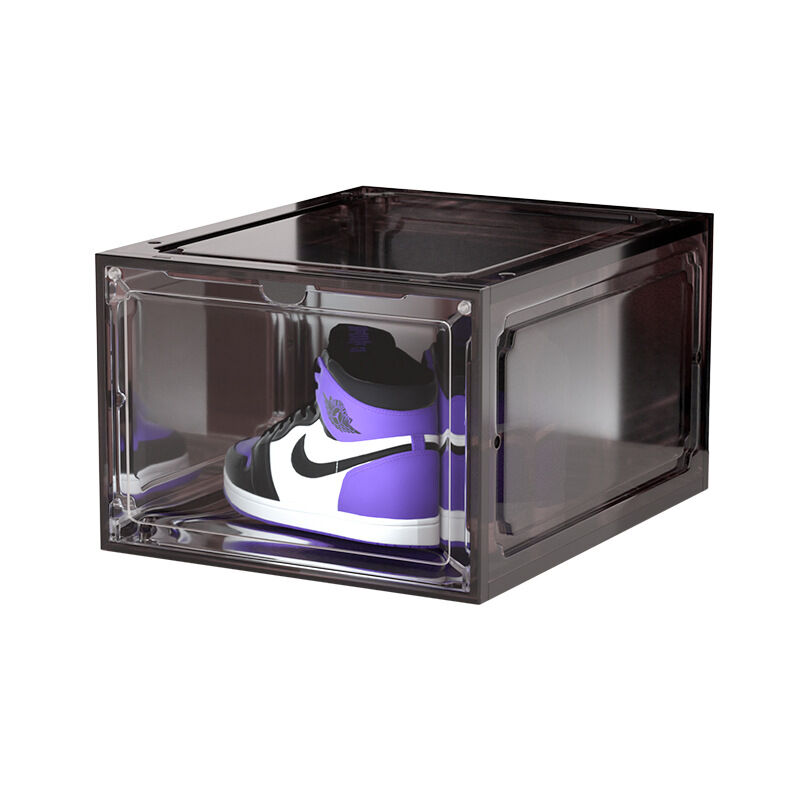 Custom Logo Stackable Shoe Box Transparent Drop Front Clear Sneaker For ...