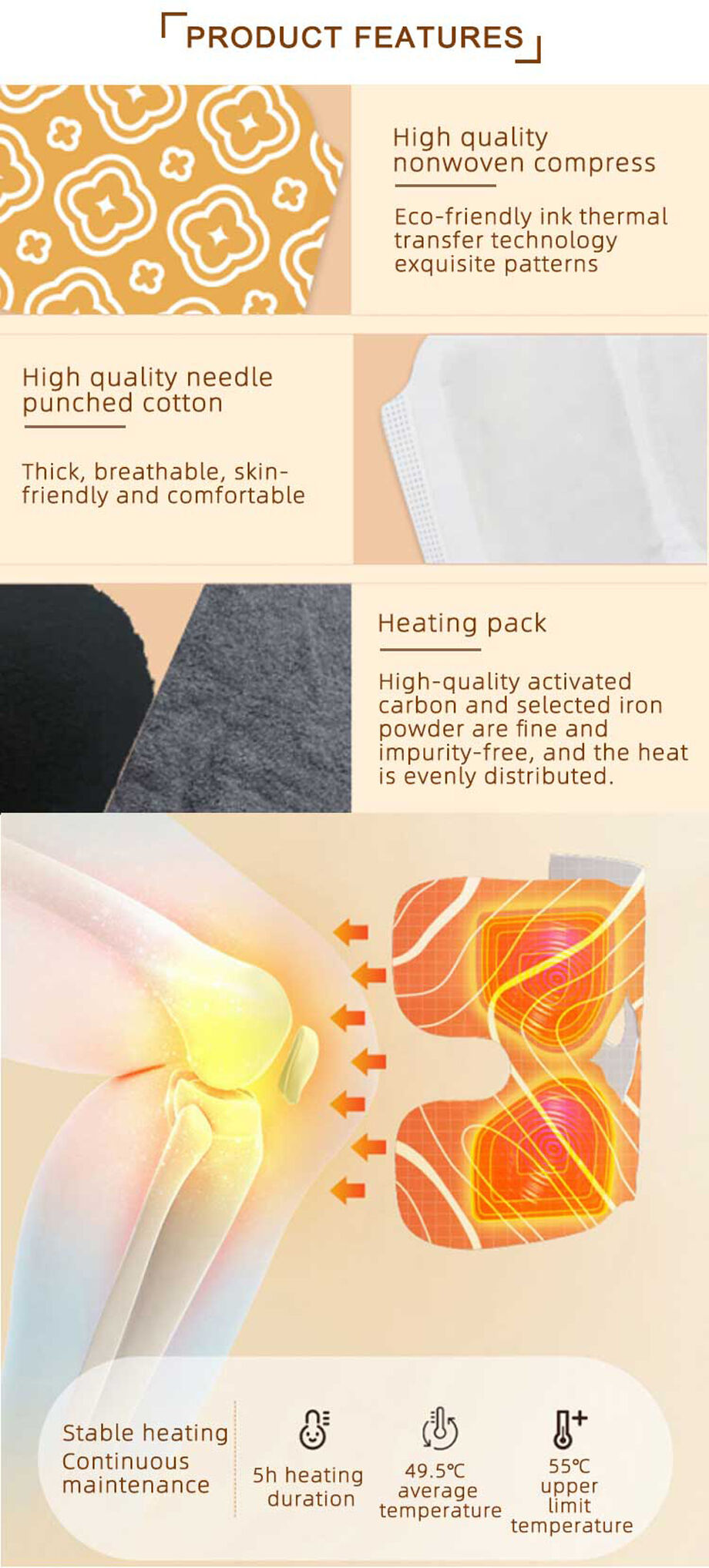 Buy China Wholesale Adjustable Straps Heating Pad For Knee Self-heating ...