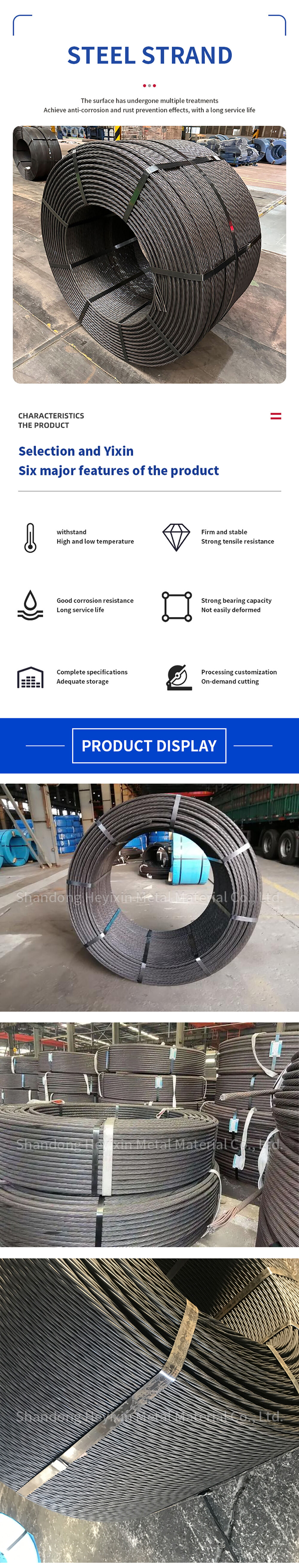 High Tensile Prestressed Concrete Bonded Pt Strands Cables Prestressing ...