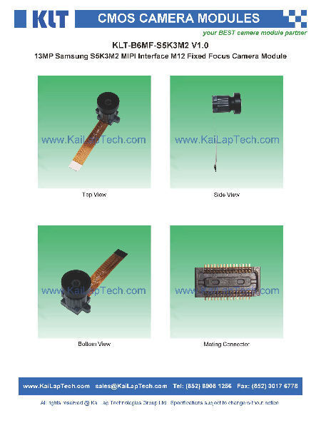 Buy Wholesale Hong Kong SAR Klt-b6mf-s5k3m2 V1.0 13mp S5k3m2 Mipi ...
