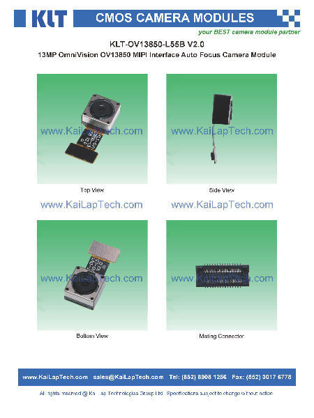 Bulk Buy Hong Kong SAR Wholesale Klt-ov13850-l55b V2.0 13mp Ov13850 ...