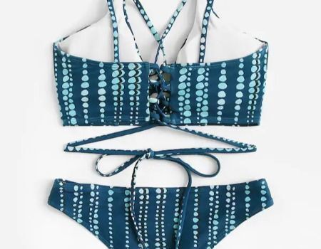 Buy Wholesale China Women's Tall Waist Sexy Printed Triangle Fission ...