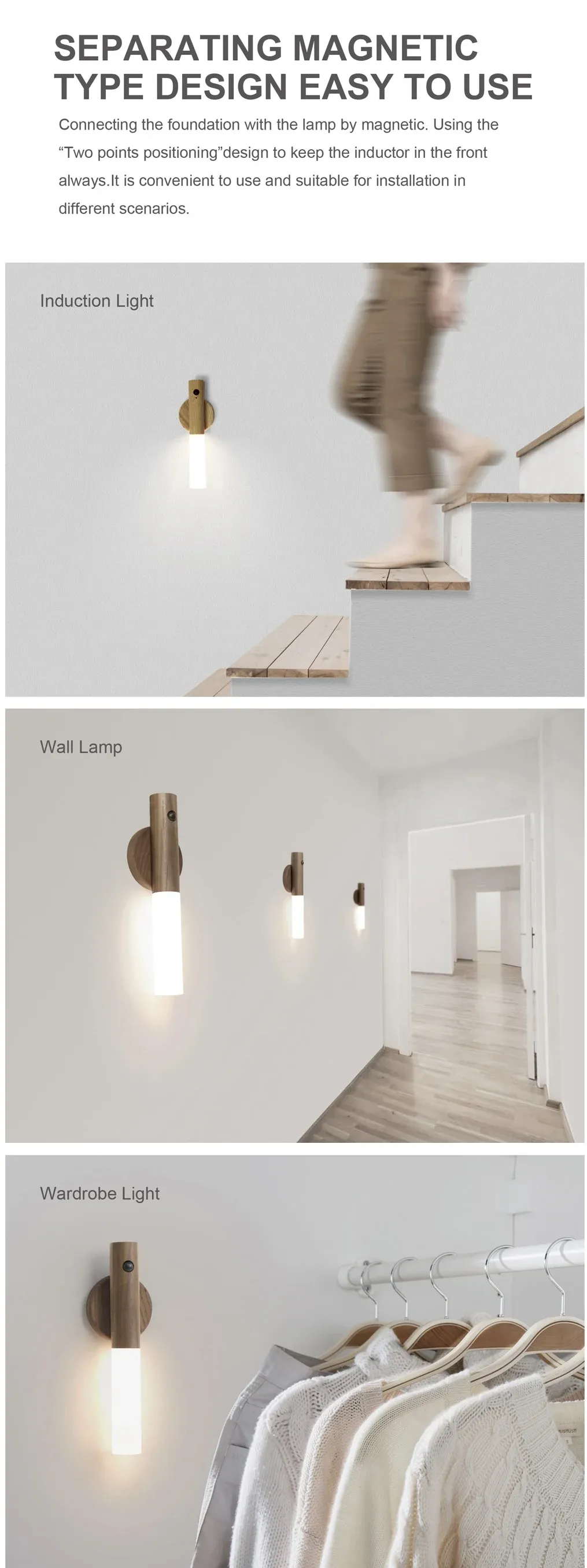 Inductive Pir Portable Wireless Magnetic Smart Indoor Wall Staircase ...