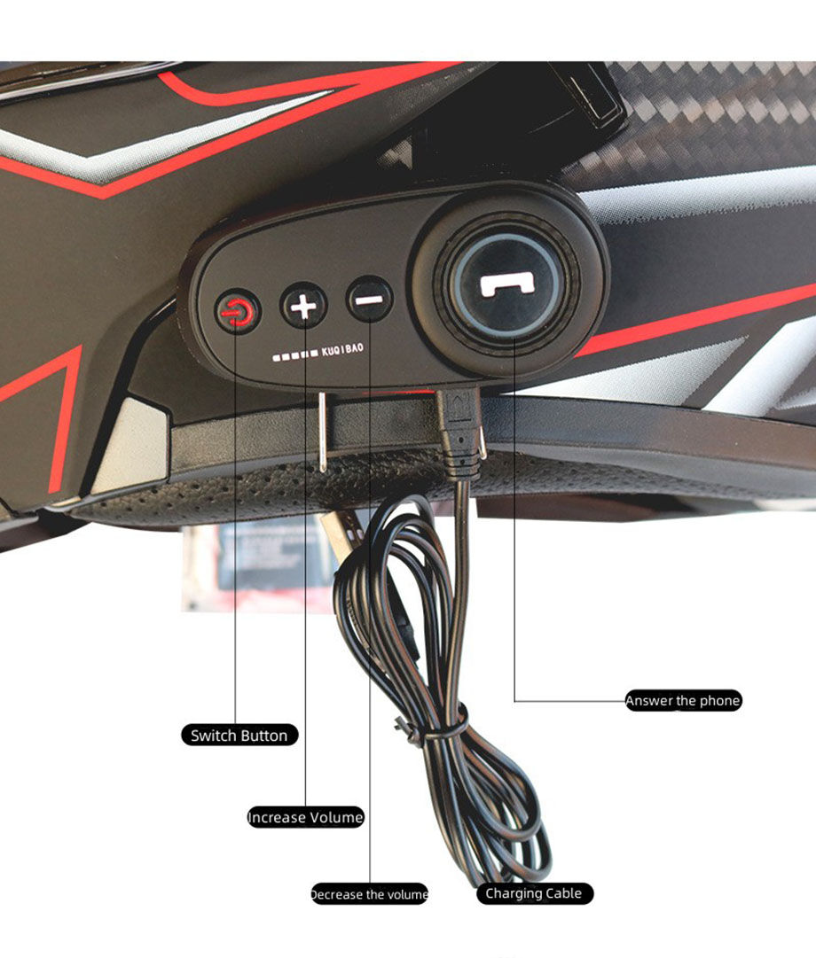 Full Face Electronic Bike Motorcycle Helmet Windproof Fog-proof And ...