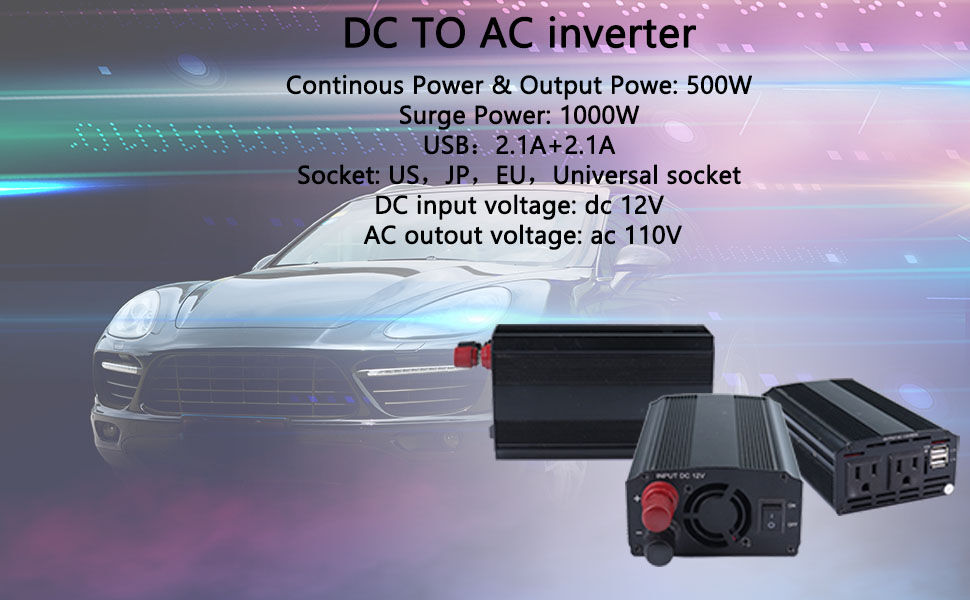 12v To 220v Car Cigarette Lighter Inverter Outlet: Ac/dc Converter By ...