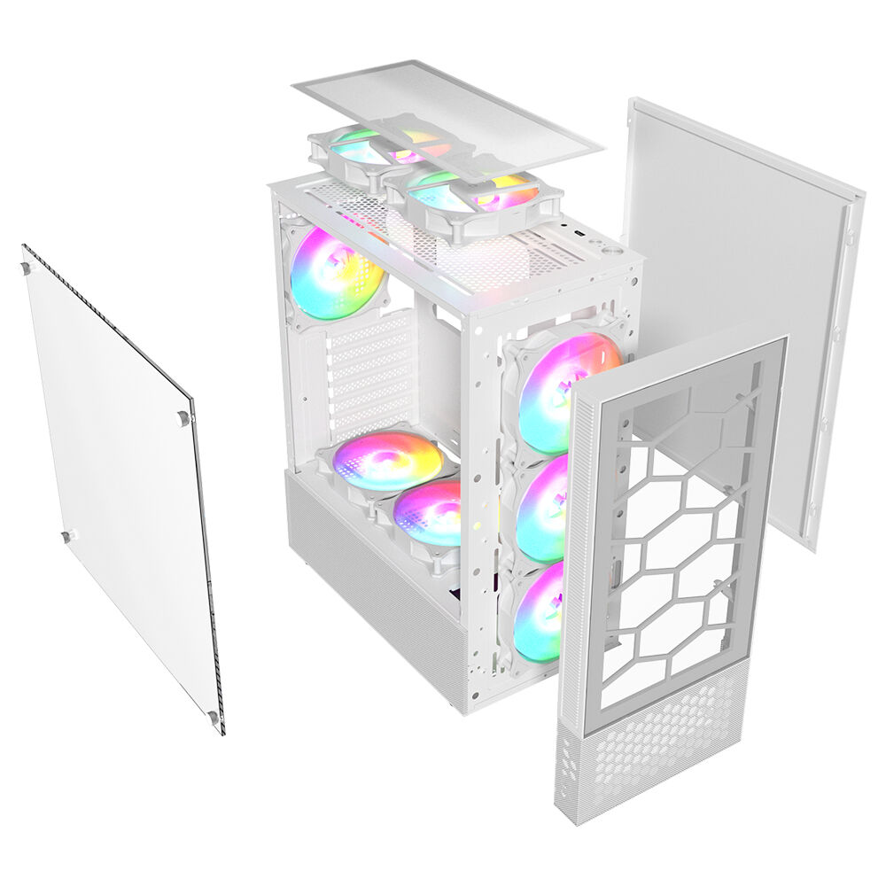 Powercase Oem Tempered Glass Cabinet Pc Gaming Abs Plastic Gaming Pc ...