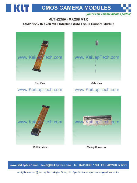 Bulk Buy Hong Kong SAR Wholesale Klt-z2ma-imx258 V1.0 13mp Imx258 Mipi ...