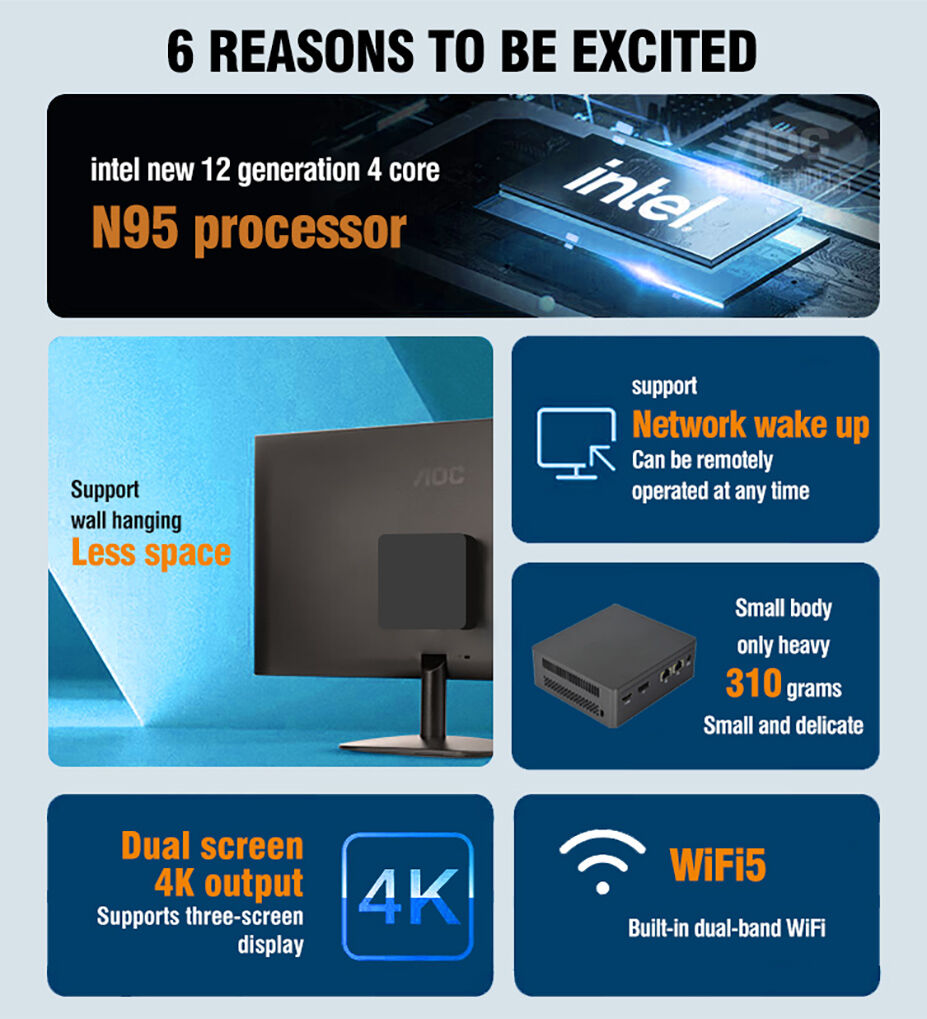 Bulk Buy China Wholesale Hot Sale New Arrival Nuc Mini Pc N95 N100 N300 ...