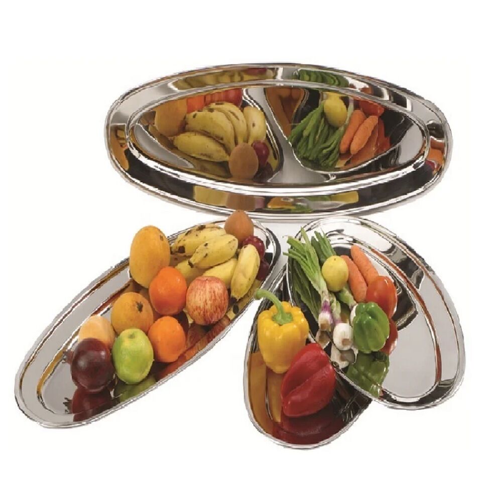 Fancy Oval Tray Stainless Steel Platter - Expore India Wholesale ...