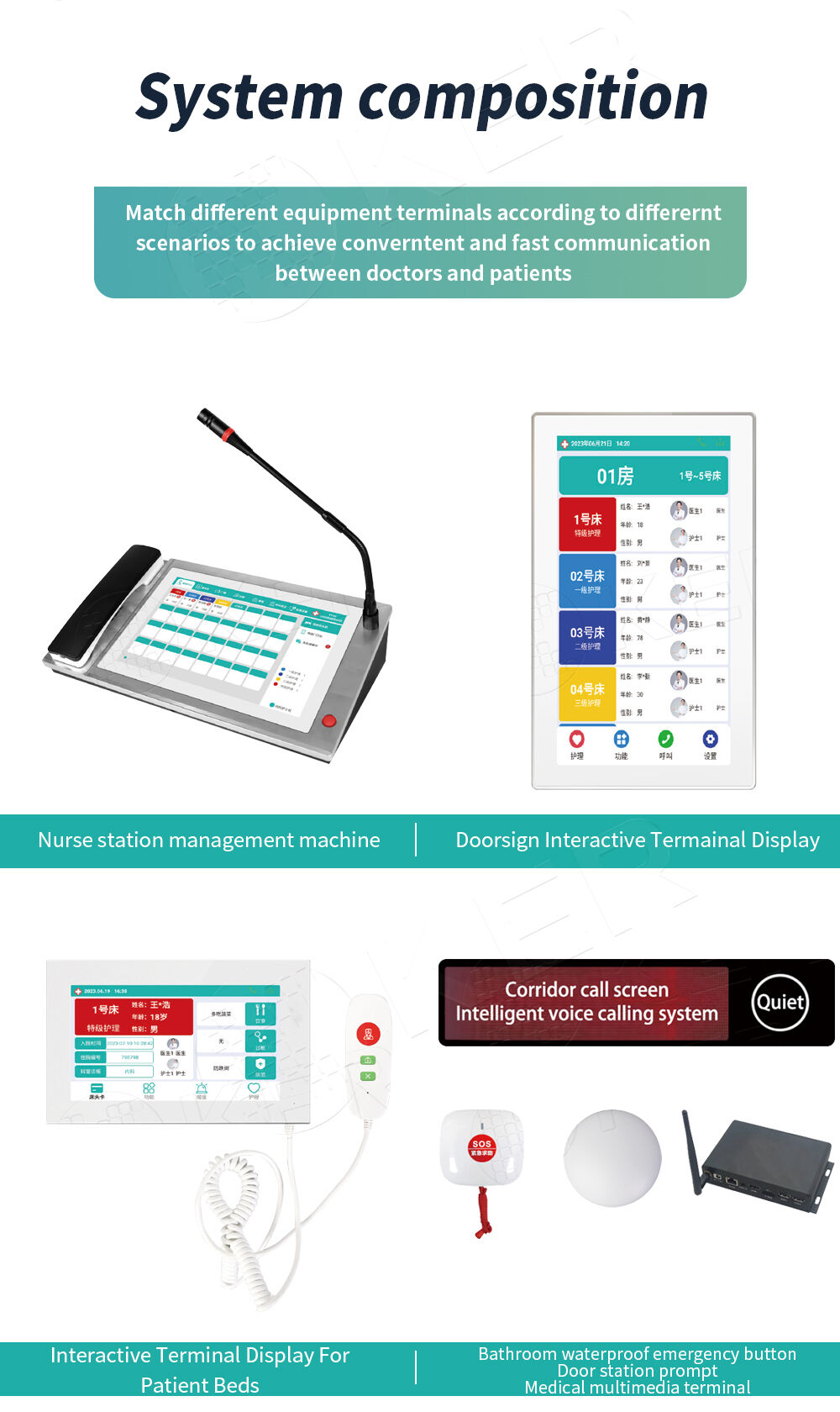 Buy Wholesale China 10 15.6 Inch Ker Nurse Intercom System Hospital ...