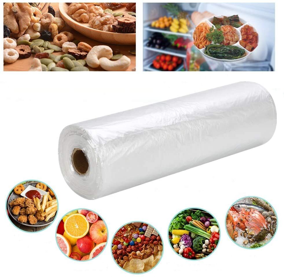 Transparent Food Packaging Poly Flat Bag Plastic Produce Bag On A Roll ...